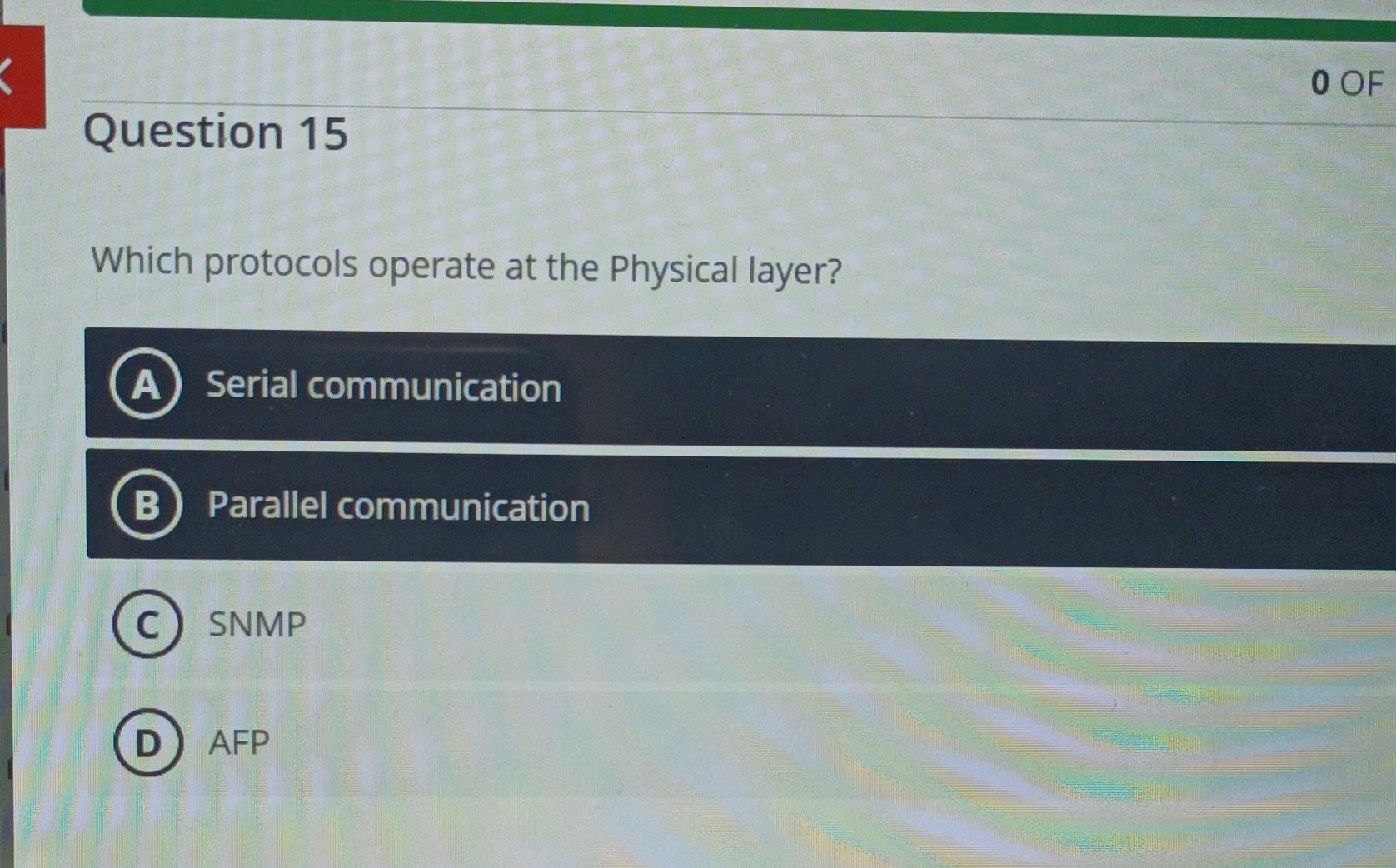 Solved Which protocols operate at the Physical layer? Serial | Chegg.com