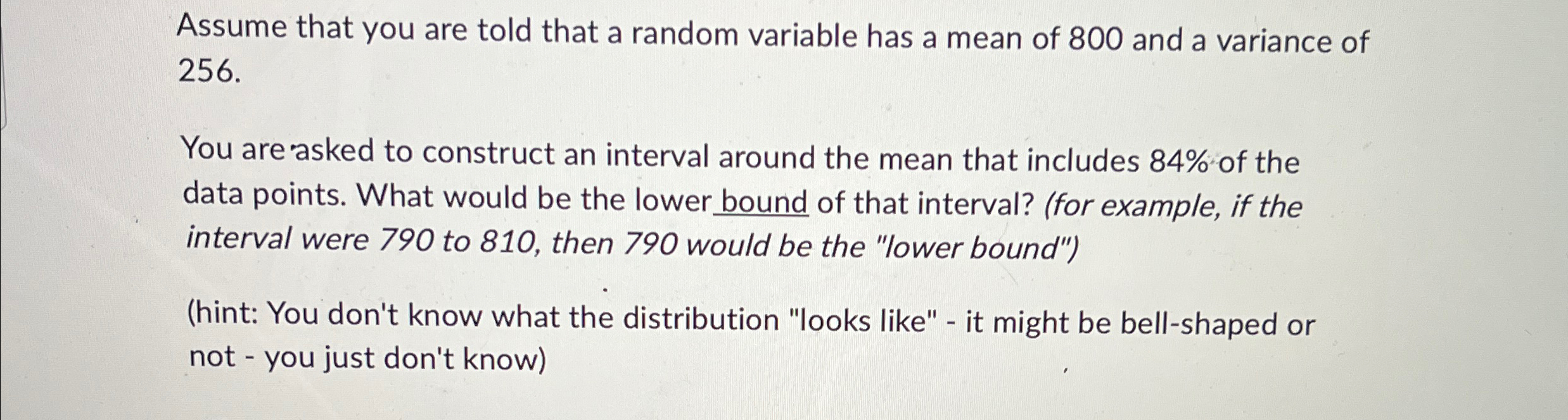 Solved Assume that you are told that a random variable has a | Chegg.com