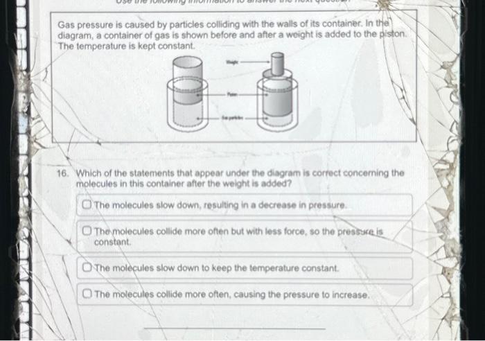 Solved Gas pressure is caused by particles colliding with | Chegg.com