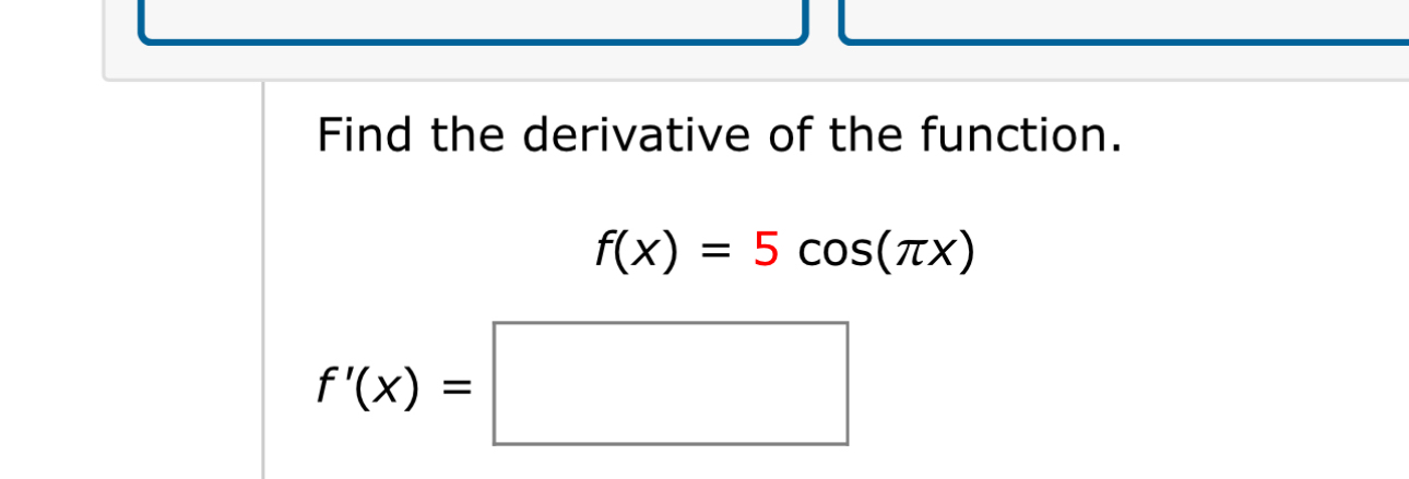 Solved Find the derivative of the | Chegg.com