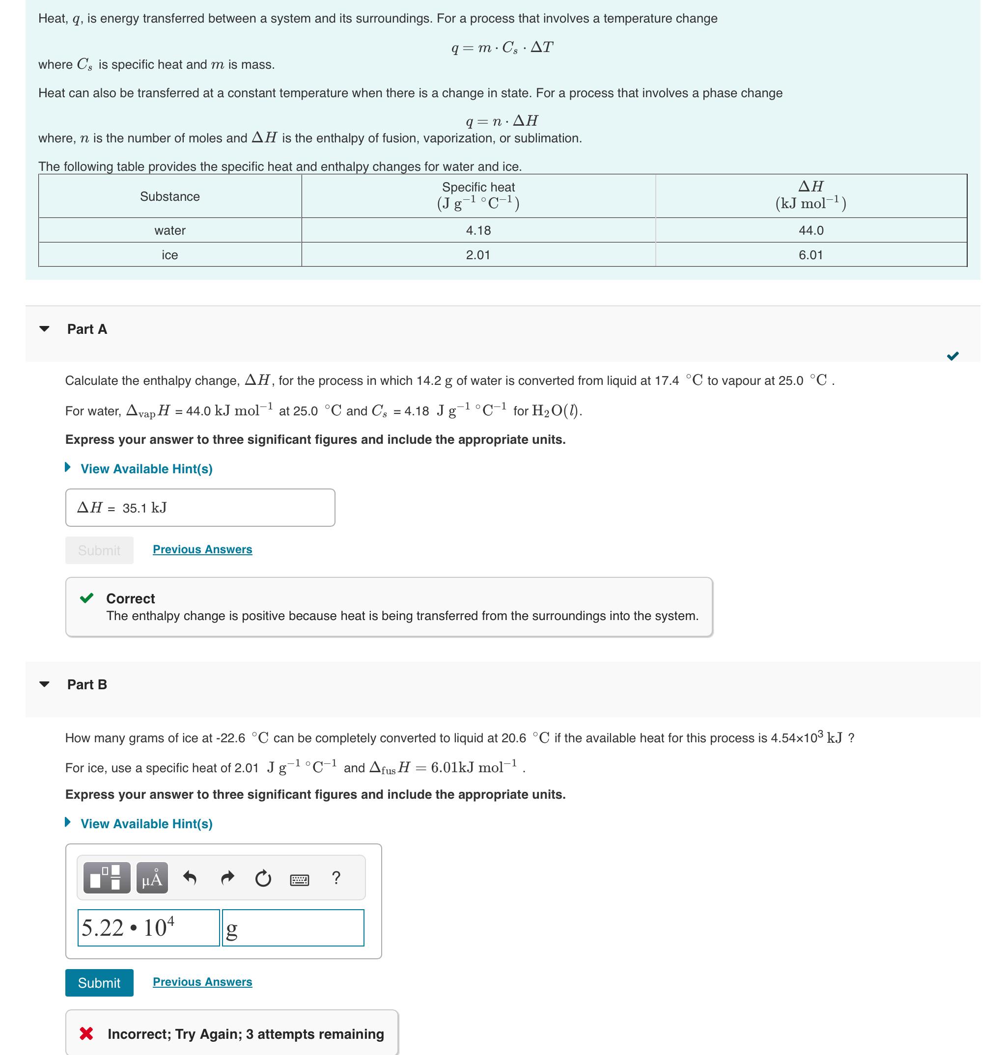 Solved Heat, q, ﻿is energy transferred between a system and | Chegg.com