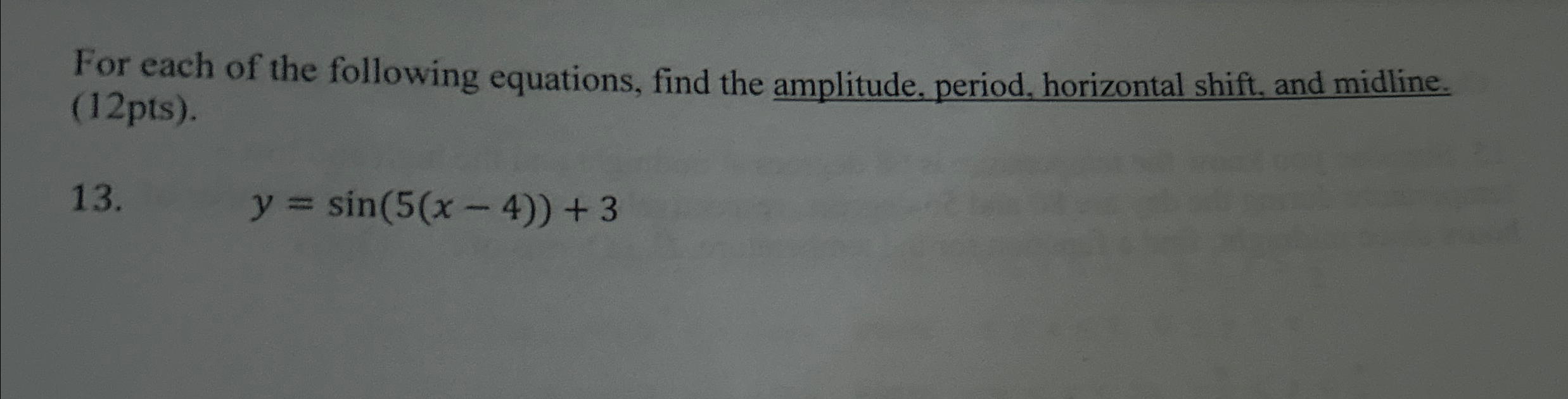Solved For each of the following equations, find the | Chegg.com