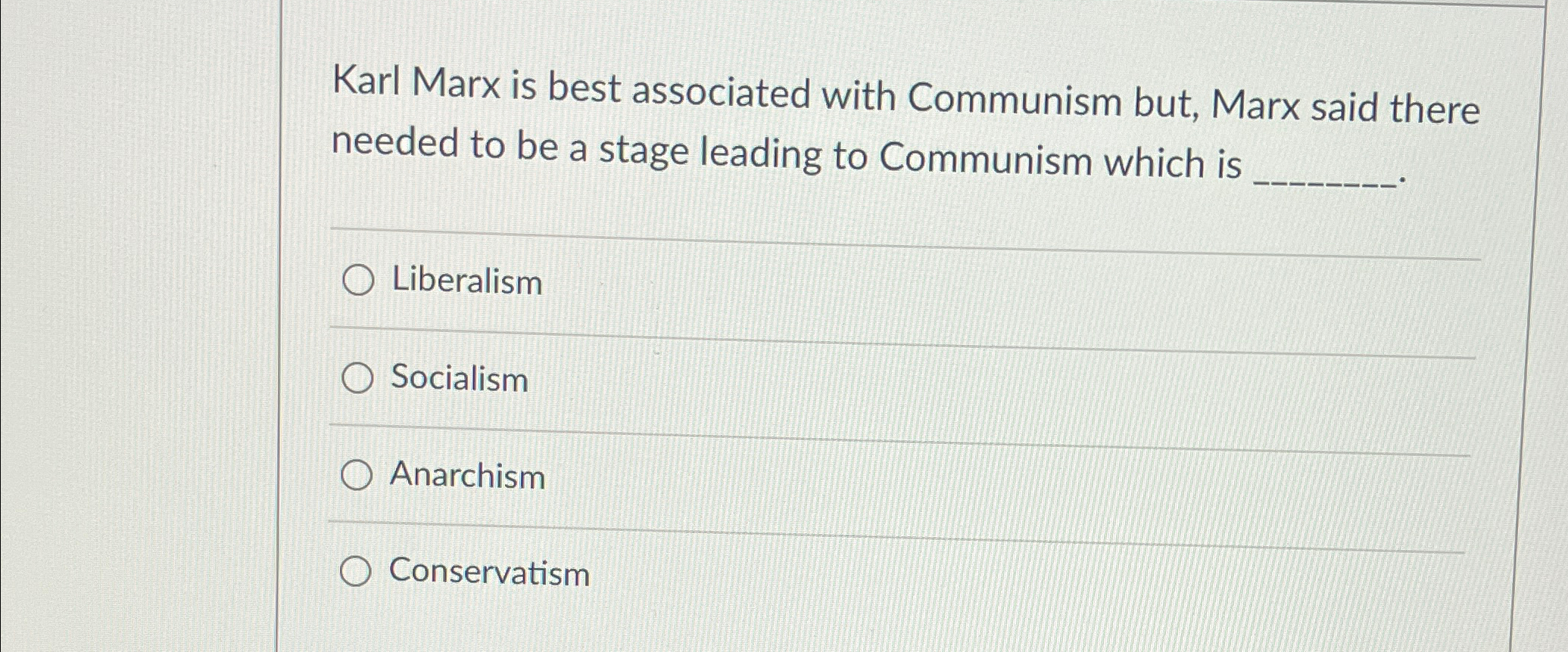 Solved Karl Marx is best associated with Communism but, Marx | Chegg.com