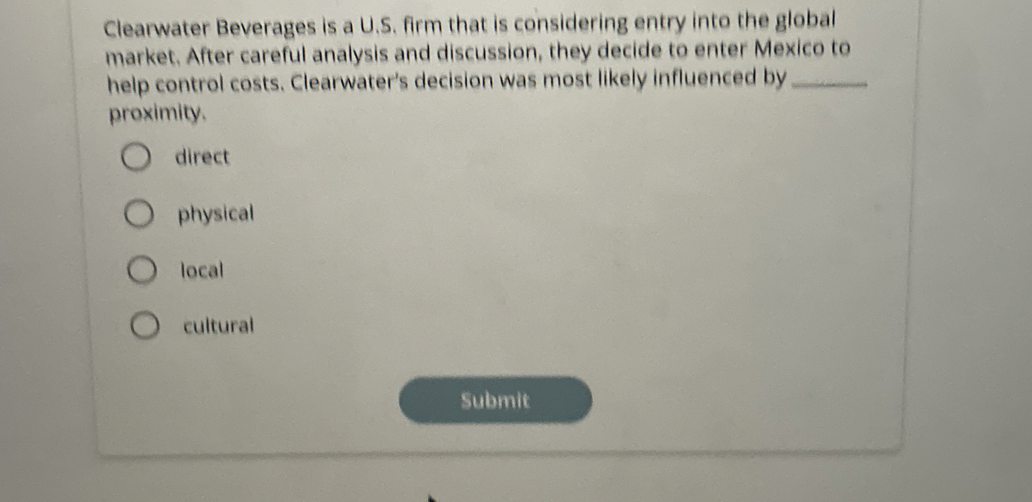 Solved Clearwater Beverages is a U.S. ﻿firm that is | Chegg.com