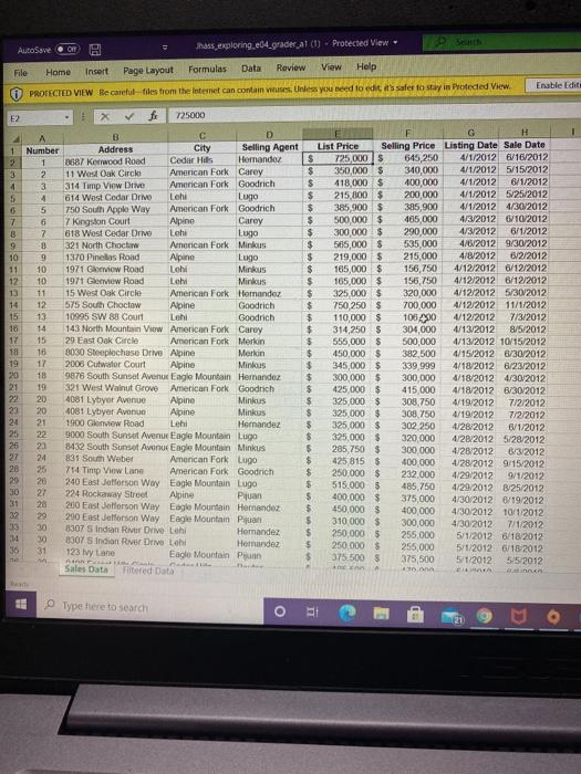 Solved Grader Instructions Excel 2016 Project | Chegg.com