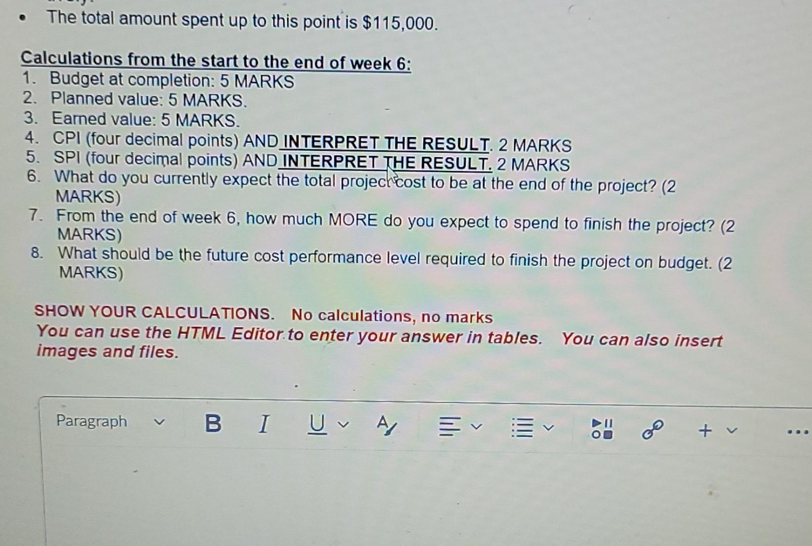 Solved Prolect Planning Data Your project consists of the | Chegg.com