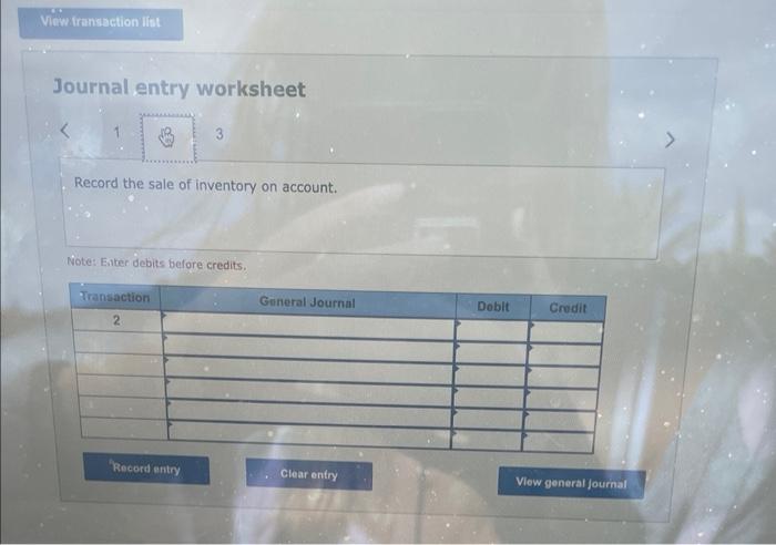 Solved Exercise 6−6 (Algo) Record inventory transactions | Chegg.com