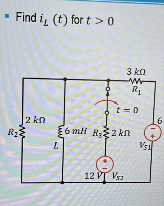 Solved Find iL(t) for t>0 | Chegg.com