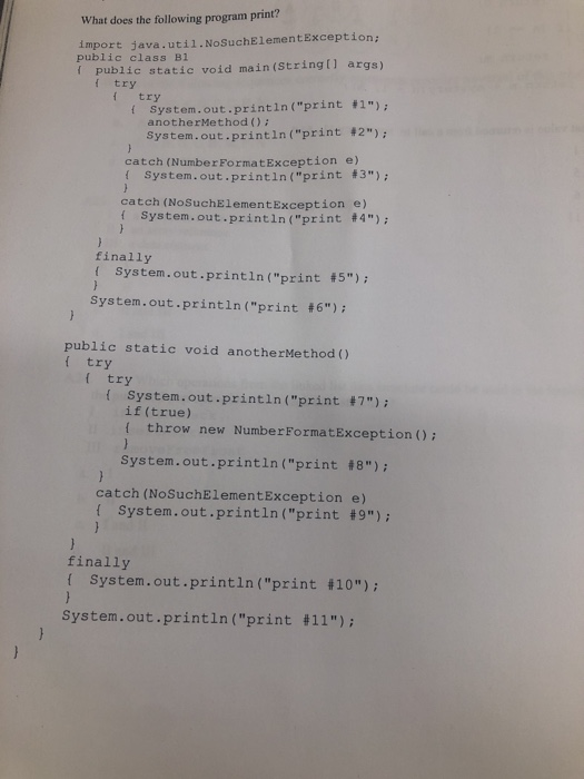 Solved What does the following program print? import | Chegg.com