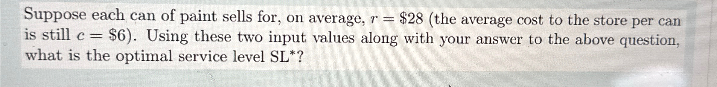 Solved Suppose each can of paint sells for, on average, | Chegg.com