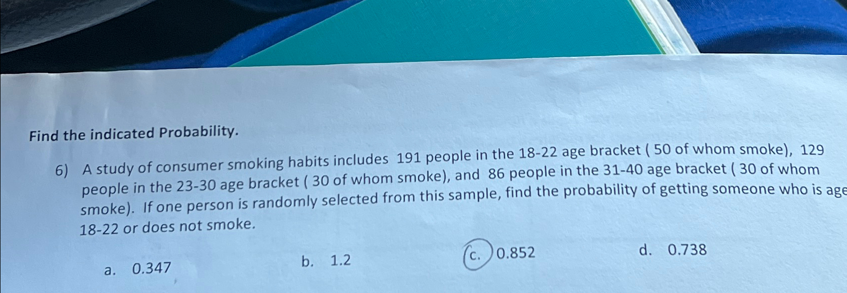 Solved Find the indicated Probability.A study of consumer | Chegg.com