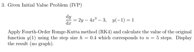 Solved Given Initial Value Problem | Chegg.com