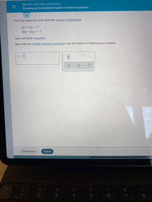 Solved LINES, FUNCTIONS AND SYSTEMS Creating an inconsistent | Chegg.com