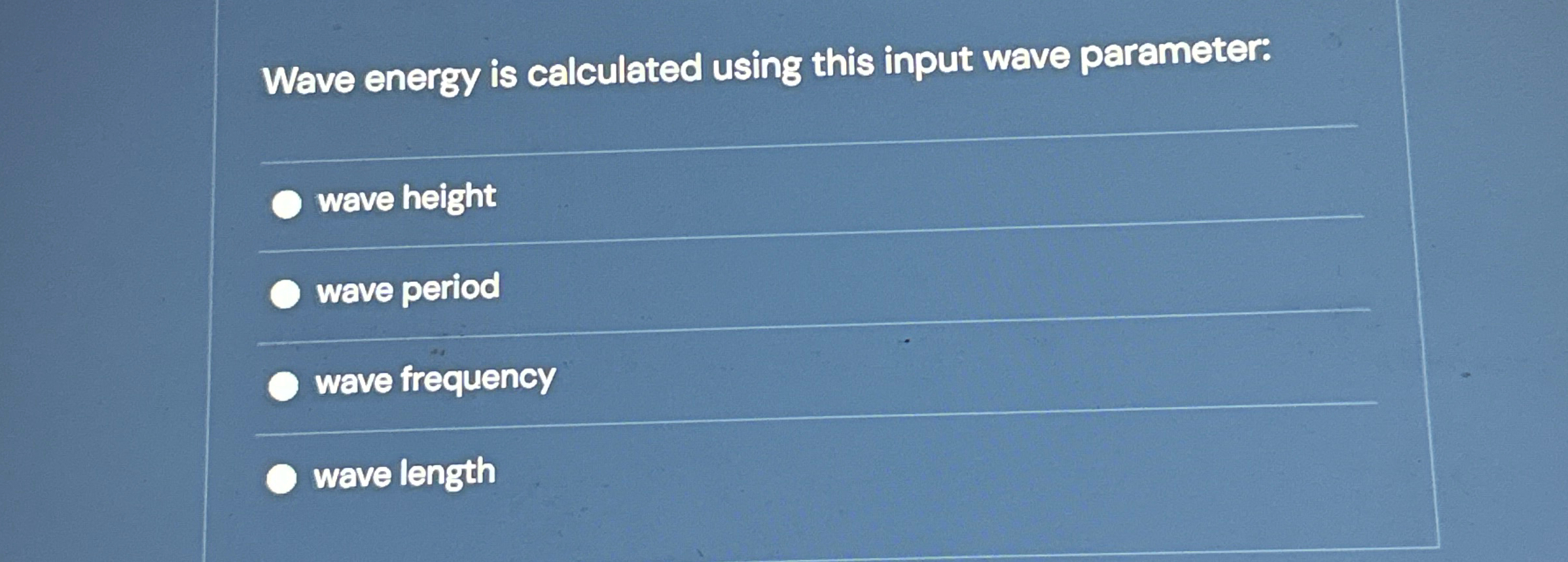 Solved Wave energy is calculated using this input wave | Chegg.com