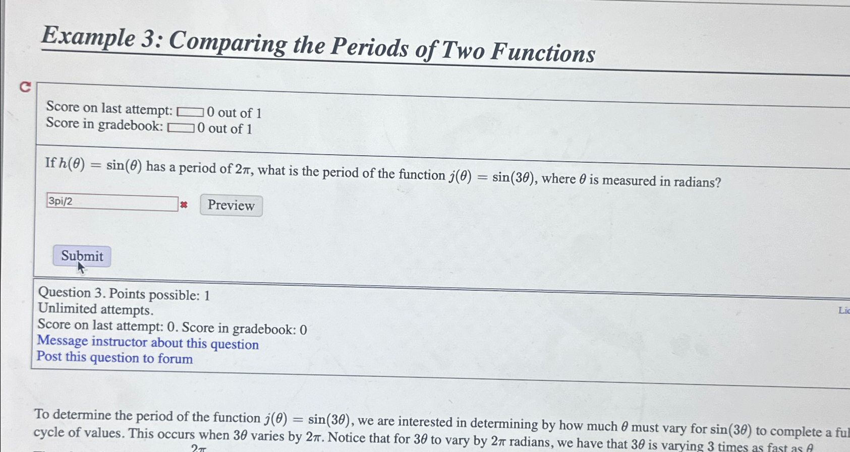 Solved Example 3: Comparing the Periods of Two | Chegg.com
