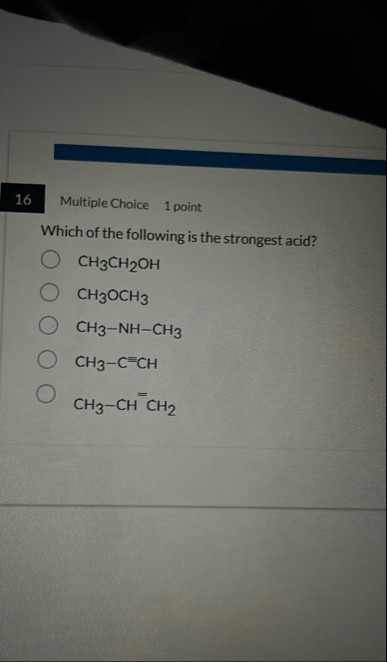 Solved Multiple Choice1 ﻿pointWhich of the following is the | Chegg.com