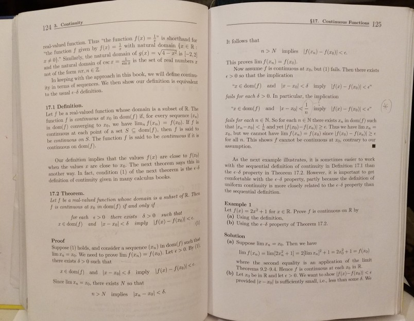 Solved this is epsilon-delta proof for continuity- thm | Chegg.com
