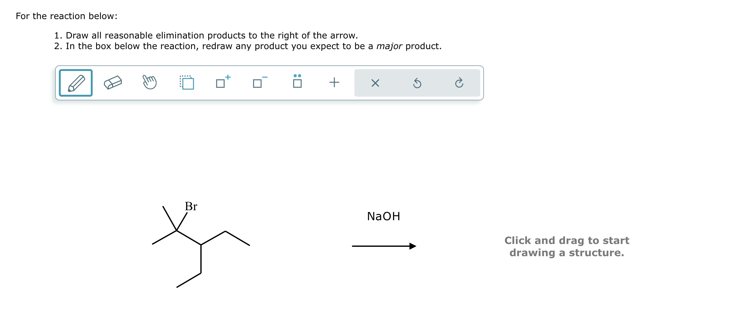 Solved For the reaction below:Draw all reasonable | Chegg.com