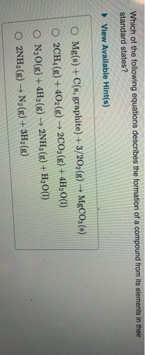 Solved Which of the following equations describes the | Chegg.com