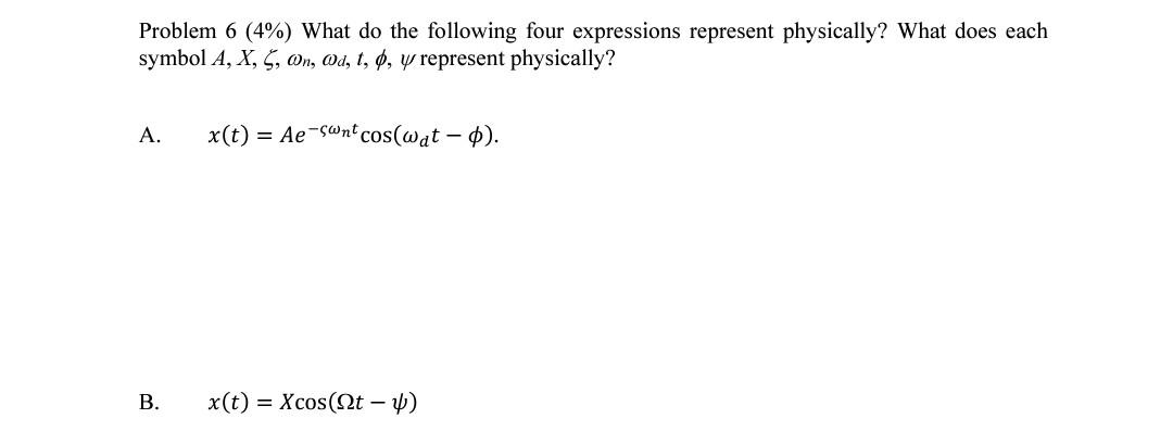 Solved Problem 6(4%) What do the following four expressions | Chegg.com