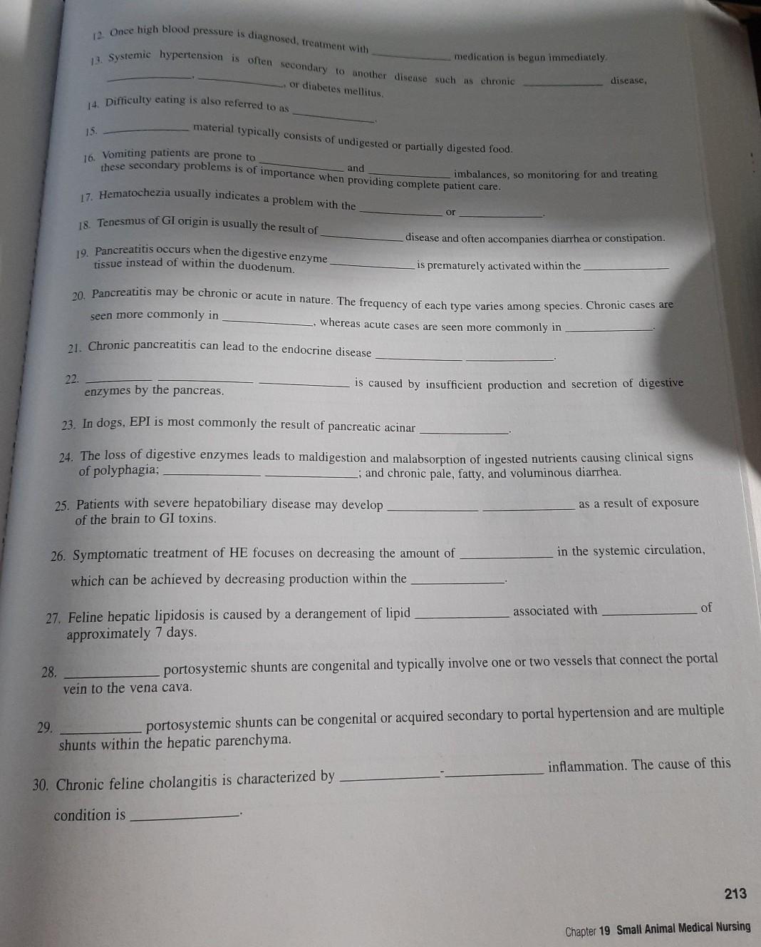 Instructions: Fill in each of the spaces provided | Chegg.com