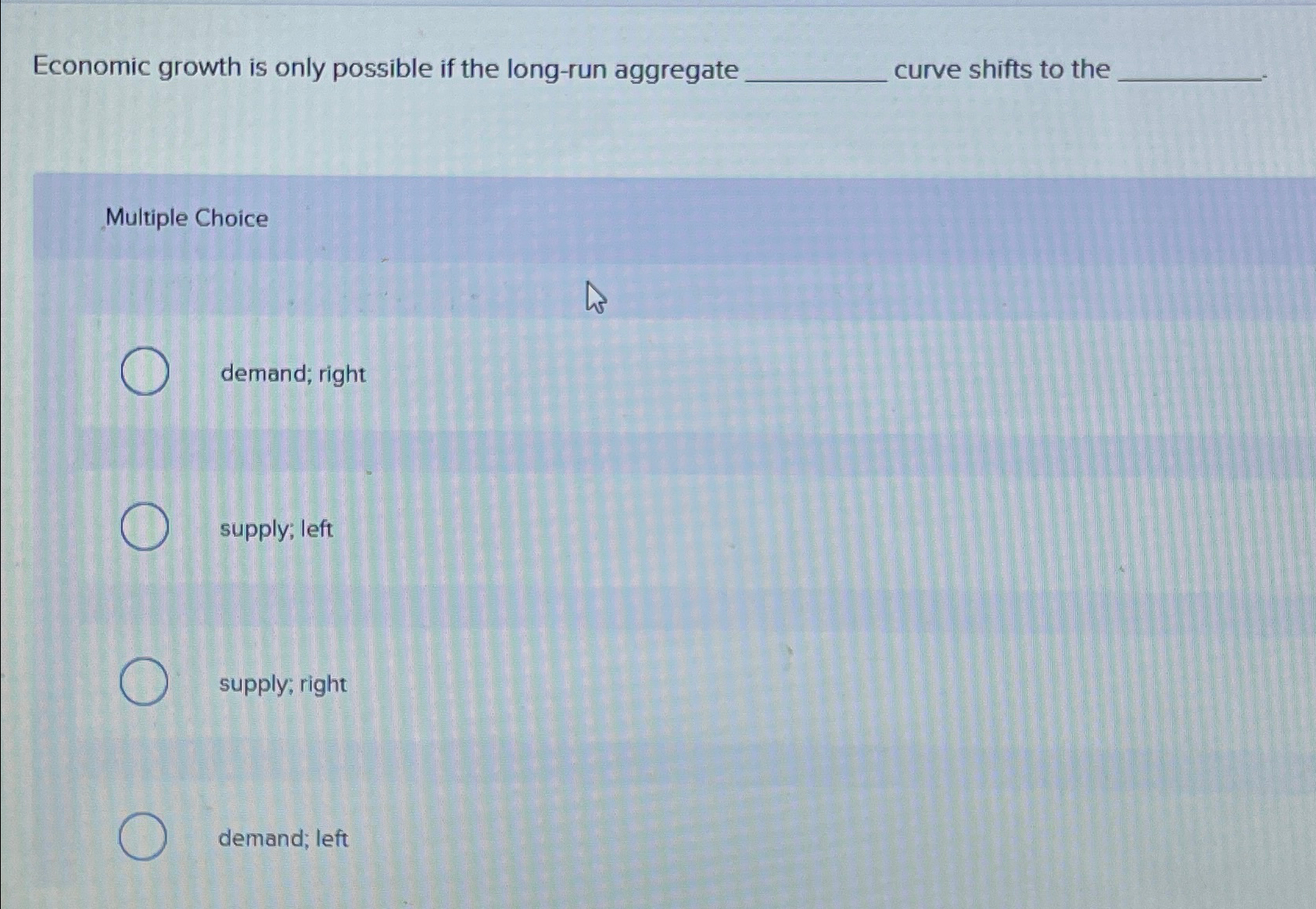 Solved Economic growth is only possible if the long-run | Chegg.com