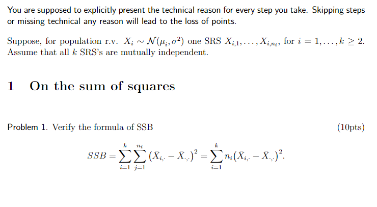 Solved 1 ﻿On the sum of squaresProblem 1. ﻿Verify the | Chegg.com