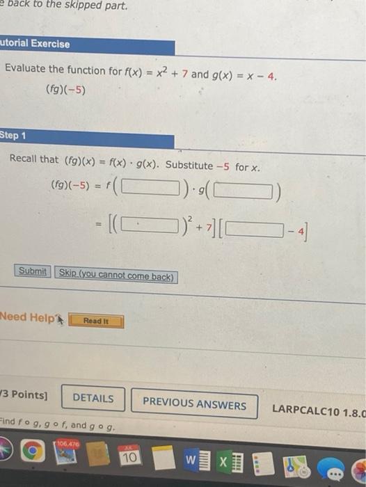 Solved 6. [-15 Points] DETAILS LARPCALC10 1.8.005. Find the | Chegg.com