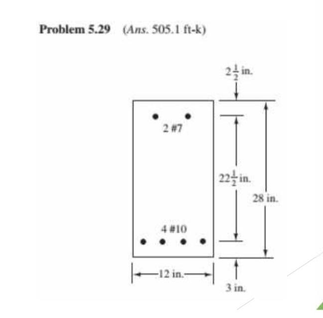 Solved Analysis of Doubly Reinforced Beams For Problems 5.26 | Chegg.com