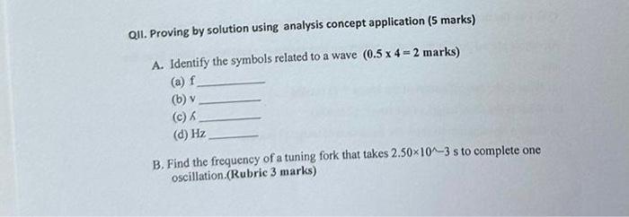 Solved Qll. Proving by solution using analysis concept | Chegg.com