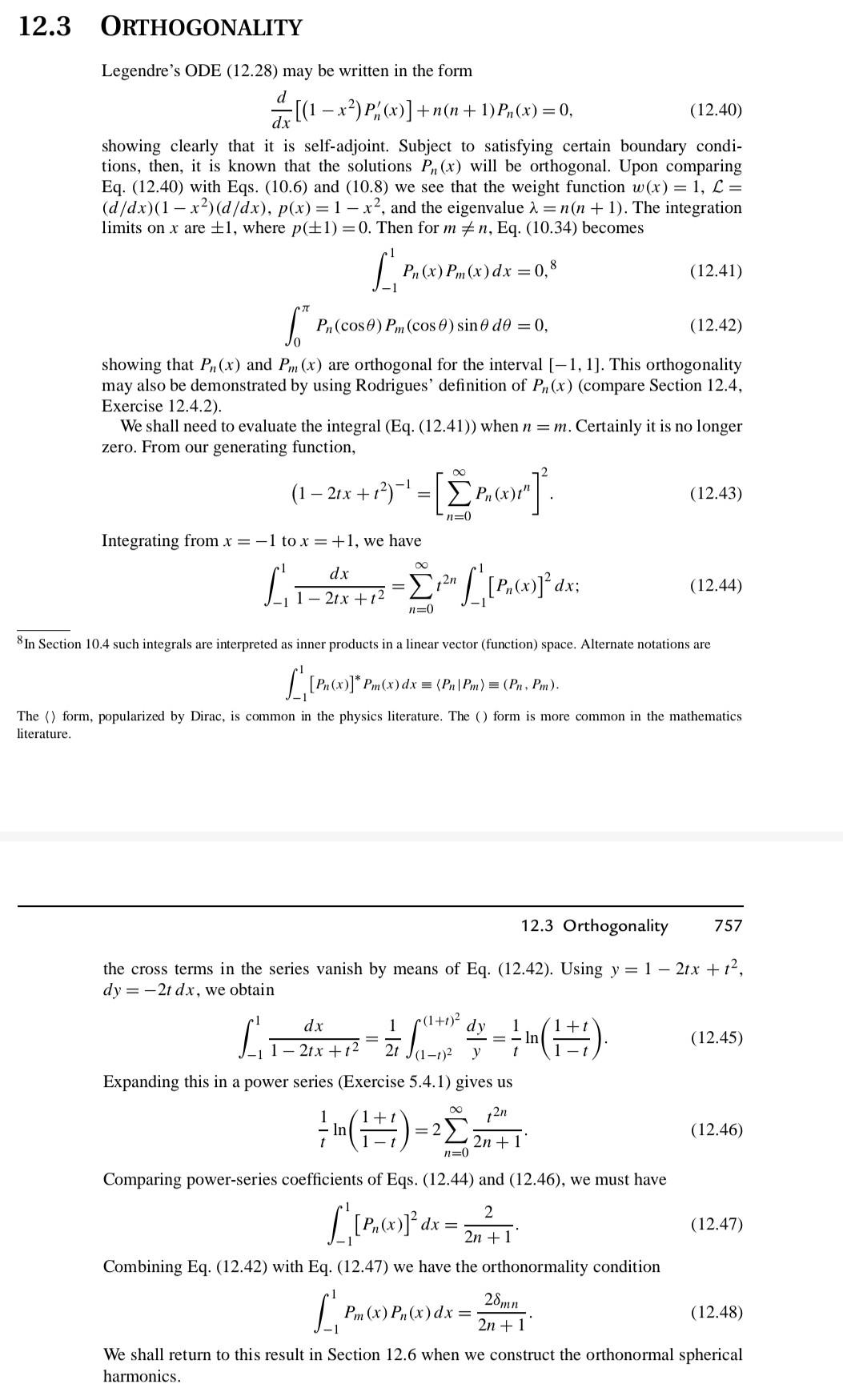 Solved legendre function orthogonality. a) prove equation | Chegg.com