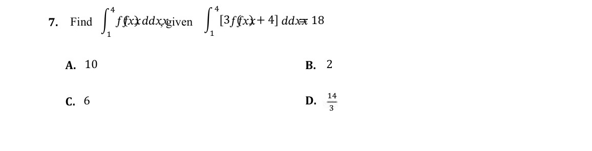 Solved Find ∫14f(x)dx, ﻿given | Chegg.com