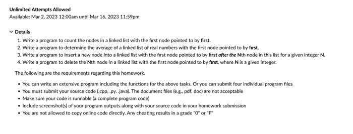 Solved Unlimited Attempts Allowed Available: Mar 2, 2023 | Chegg.com