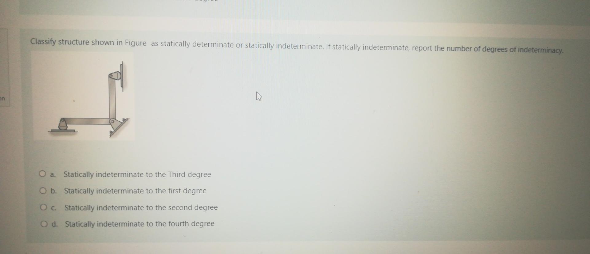 Solved Classify structure shown in Figure as statically | Chegg.com