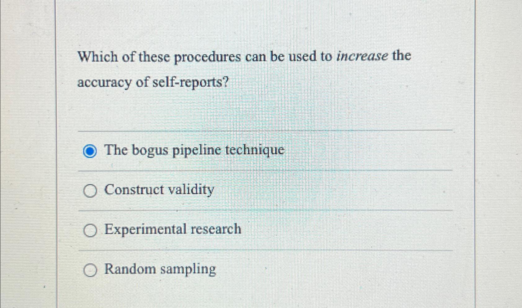 Solved Which of these procedures can be used to increase the | Chegg.com