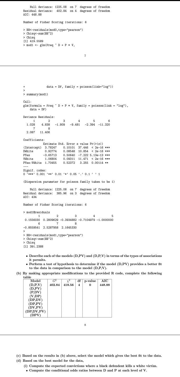 Solved - Describe each of the models (D,PV) and (D,P,V) in | Chegg.com