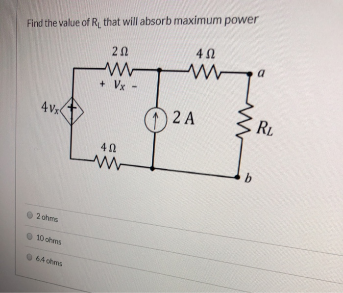Solved Find the value of R, that will absorb maximum power | Chegg.com