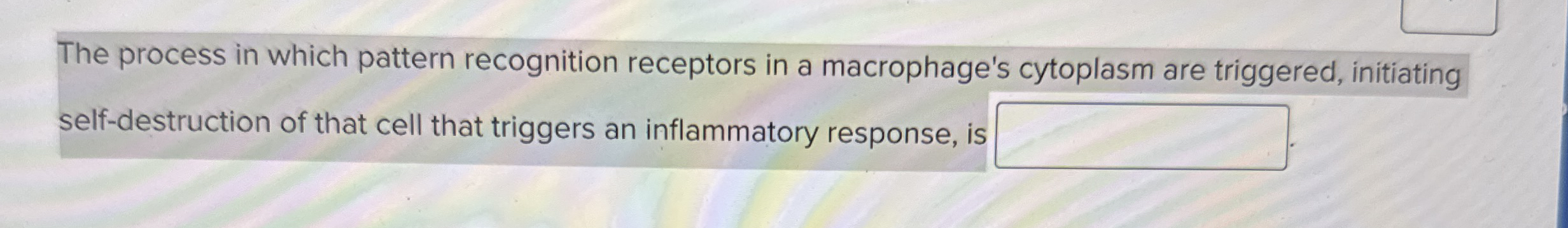 Solved The process in which pattern recognition receptors in | Chegg.com