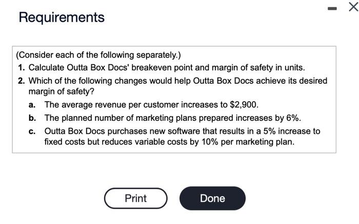 Solved Outta Box Docs prepares marketing plans for growing | Chegg.com