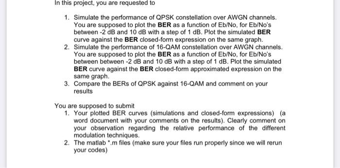 1. Simulate the performance of QPSK constellation | Chegg.com