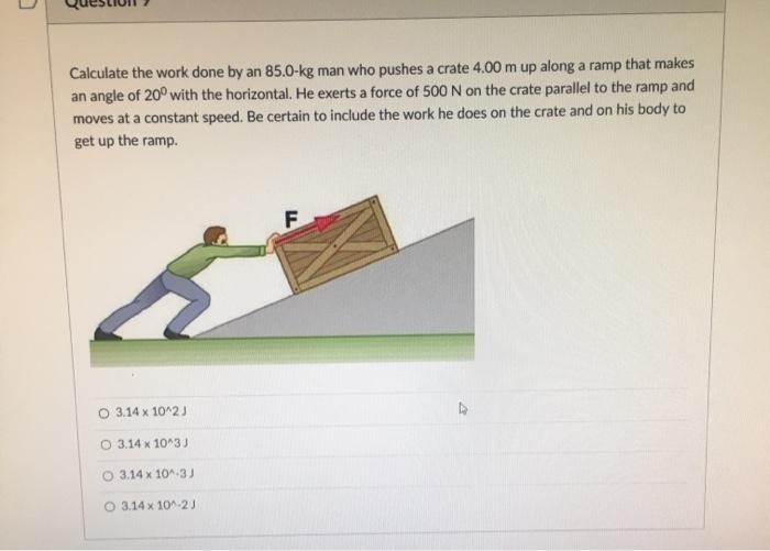 Solved Calculate the work done by an 85.0-kg man who pushes | Chegg.com