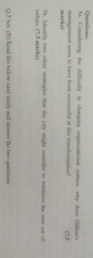 Solved Questions:Sa. ﻿Considering the difficulty in changing | Chegg.com