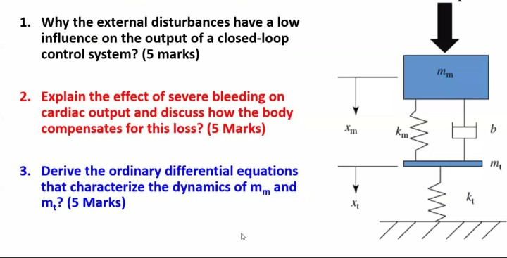 Solved 1. Why the external disturbances have a low influence | Chegg.com