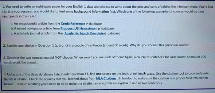 1. You need to write an eight-page paper for your | Chegg.com
