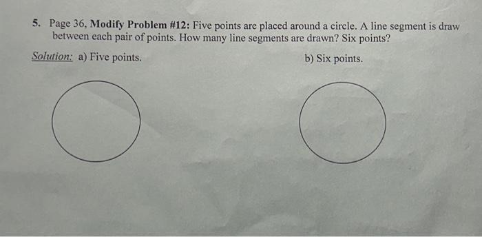 Solved 5. Page 36, Modify Problem \#12: Five points are | Chegg.com
