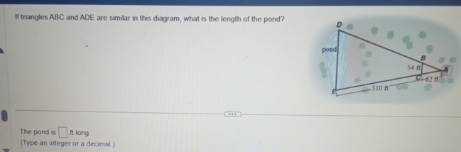 Solved If triangles ABC and ADE are similar in this diagram, | Chegg.com