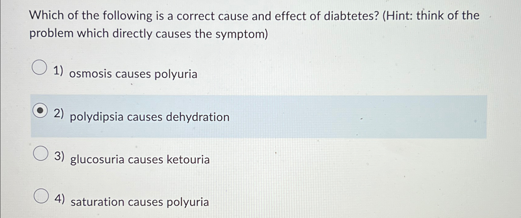 Solved Which of the following is a correct cause and effect | Chegg.com