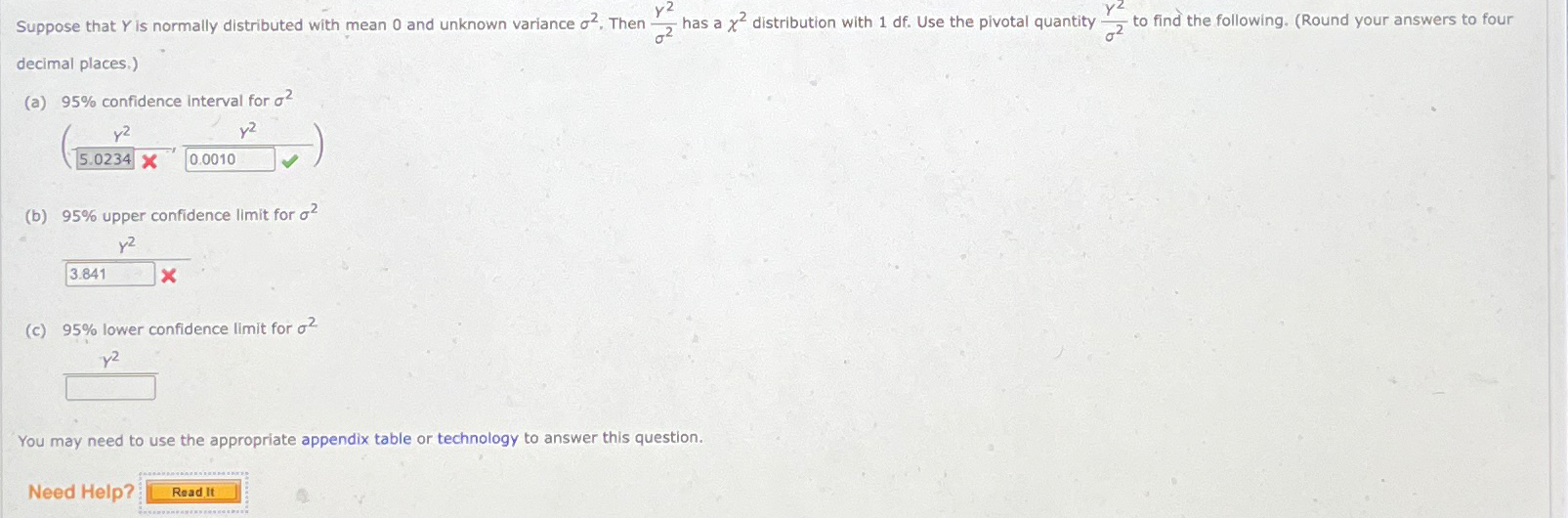 Solved decimal places.)(a) 95% ﻿confidence interval for | Chegg.com