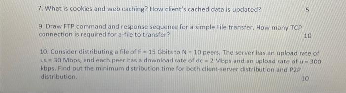 Solved 7. What is cookies and web caching? How client's | Chegg.com