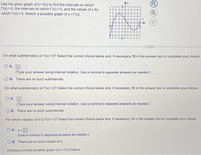 Solved Use the given graph of y=f(x) to find the intervals | Chegg.com